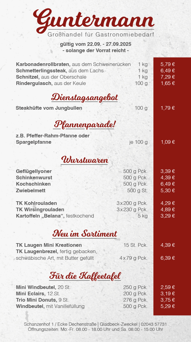 Guntermann Gastronomie Groß- & Einzelhandel Gladbeck ~ lebensart ...